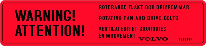 Volvo Body Stickers and Chassis Equipment Labels