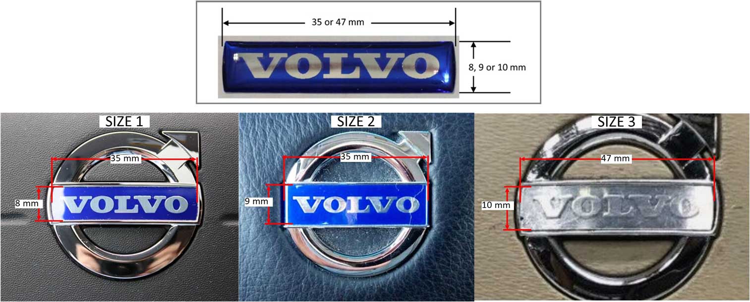 Replacement Steering Wheel Labels for Defective Volvo Emblems
